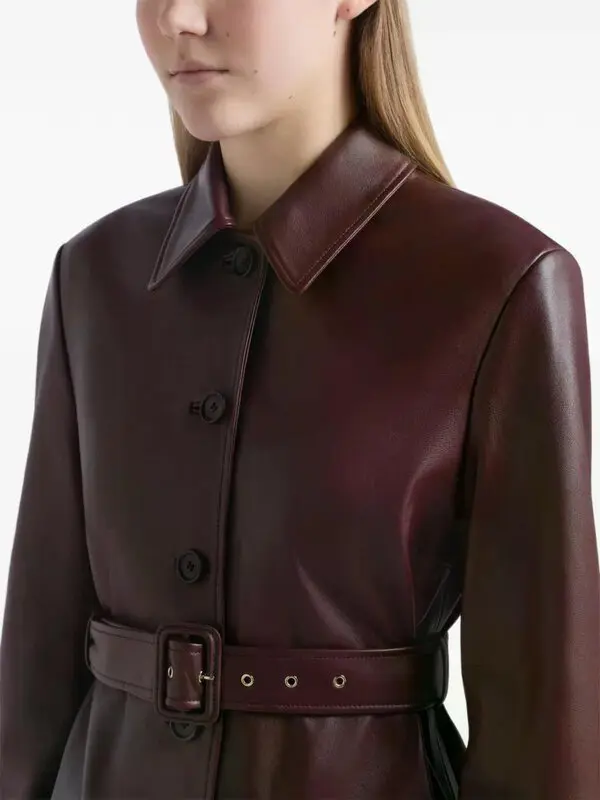 Bally Belted Leather Coat