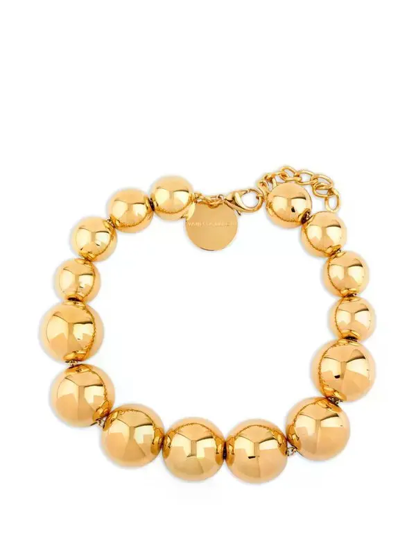 VANESSA BARONI Polished Beaded Necklace - Gold