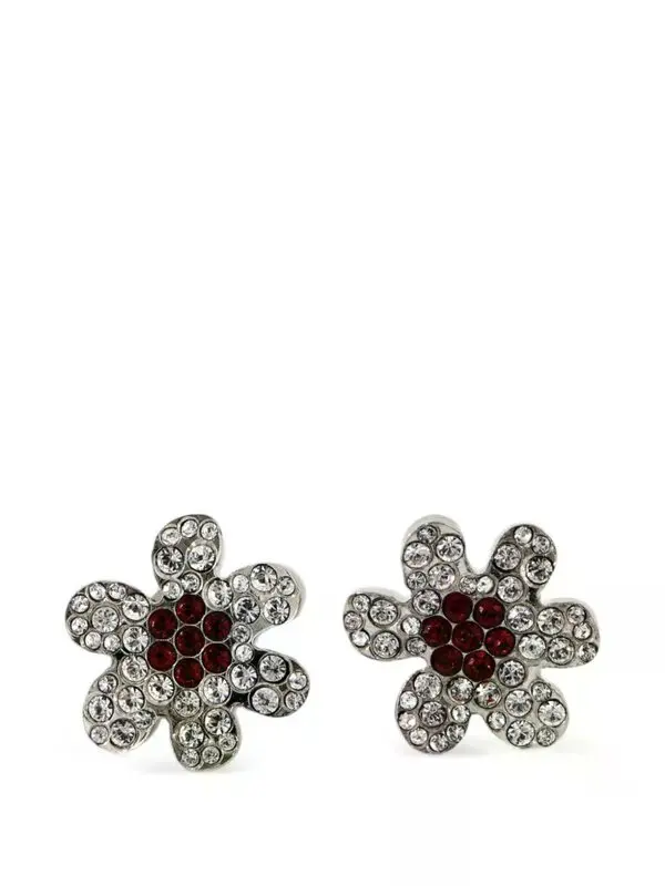 Marni Flower-motif Stud Earrings - Silver