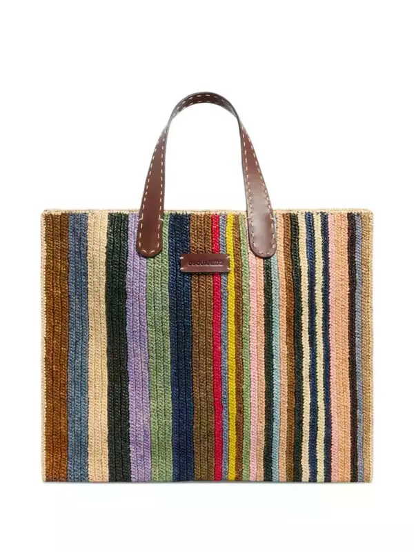 Dsquared2 Vertical Stripe Tote Bag - Brown