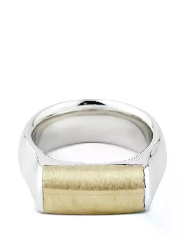 Tom Wood Crest Ring With Gold Insert