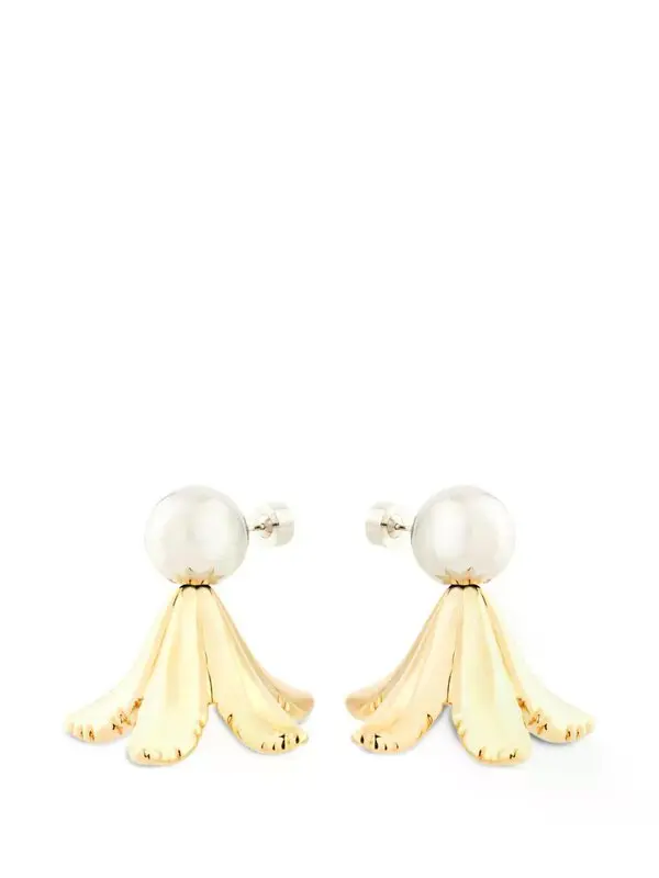 Marni Flower Drop Earrings - Gold