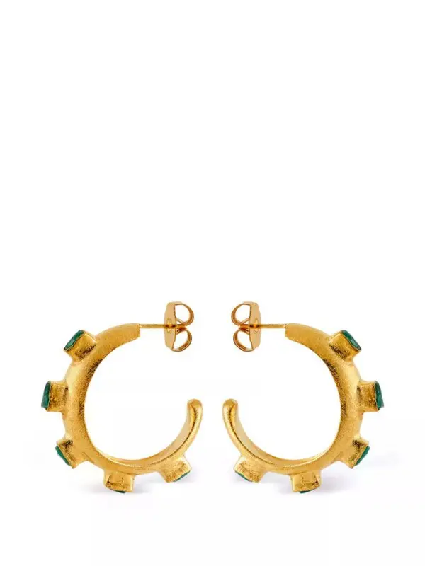 FENOMENA Emerald Hoop Earrings