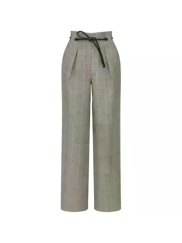 3.1 Phillip Lim Check Drawstring Trousers