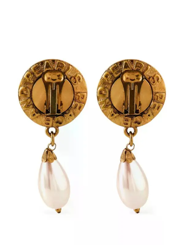 Moschino Pear-shaped Clip-on Earrings - Gold