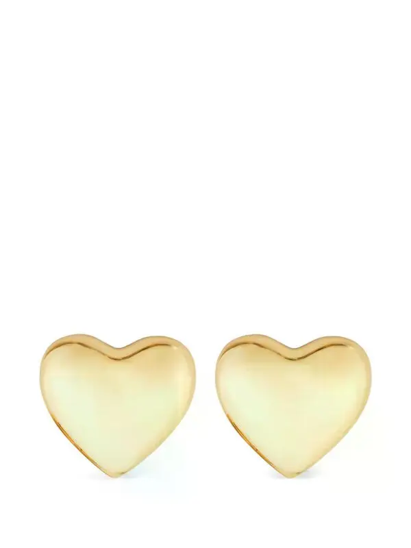 Moschino Heart-shaped Clip-on Earrings - Gold