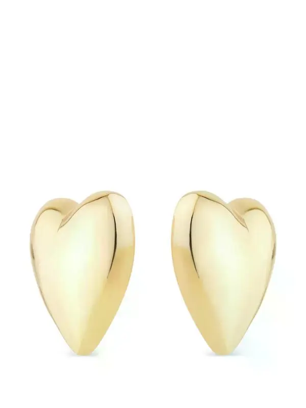 Moschino Heart-shaped Clip-on Earrings - Gold