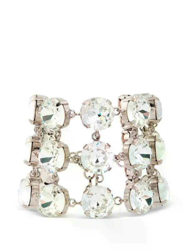 Moschino Crystal Embellished Bracelet - Silver