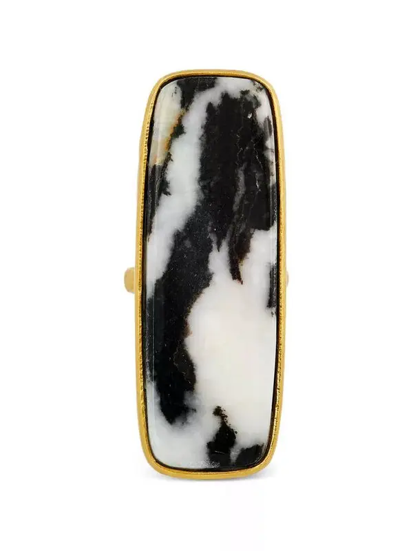 Boheme Rectangle Dunia Stone Ring - Gold