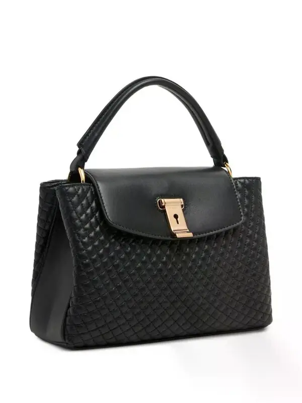 Bally Quilted Top-handle Tote Bag With Lock Detail