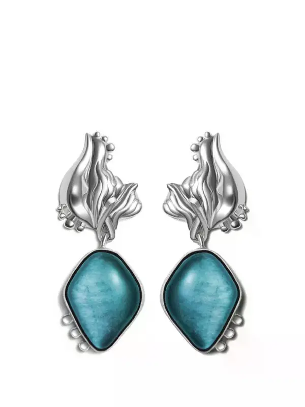 JUDE BENHALIM Mini Lupa Drop Earrings - Silver