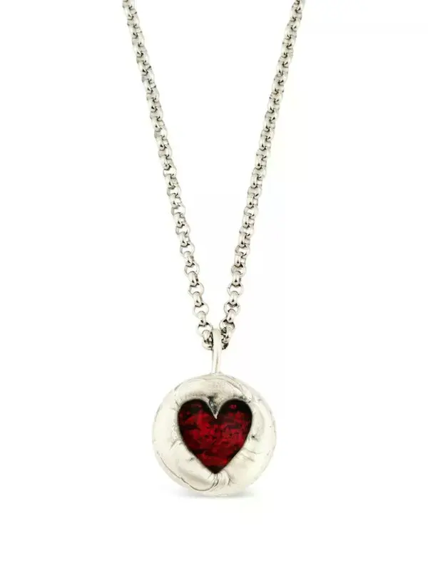 POISON DROP LAB Heart Pendant Chain-link Necklace