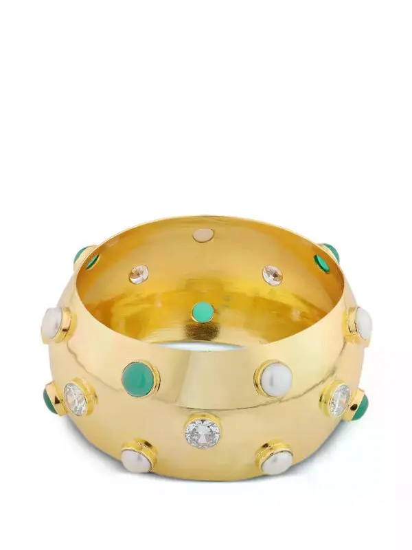 Boheme Embellished Cuff Bracelet - Gold