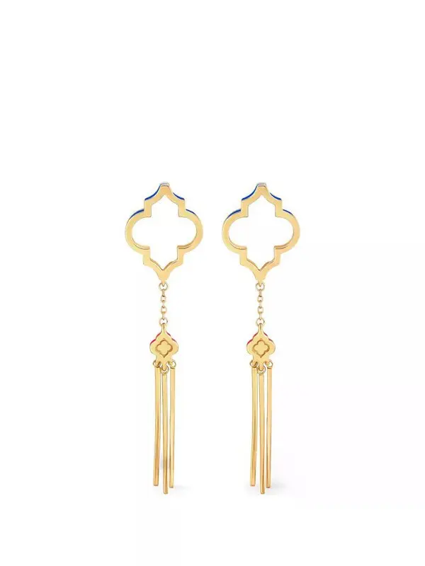 LUTA Morocco Enamel Drop Earrings - Gold