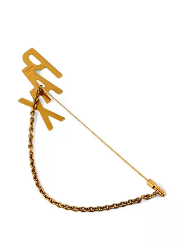 Moschino Gilded Pax Brooch
