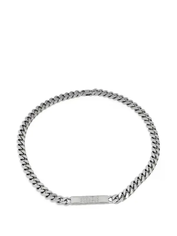 MAISON MARGIELA Logo Chain Necklace - Silver