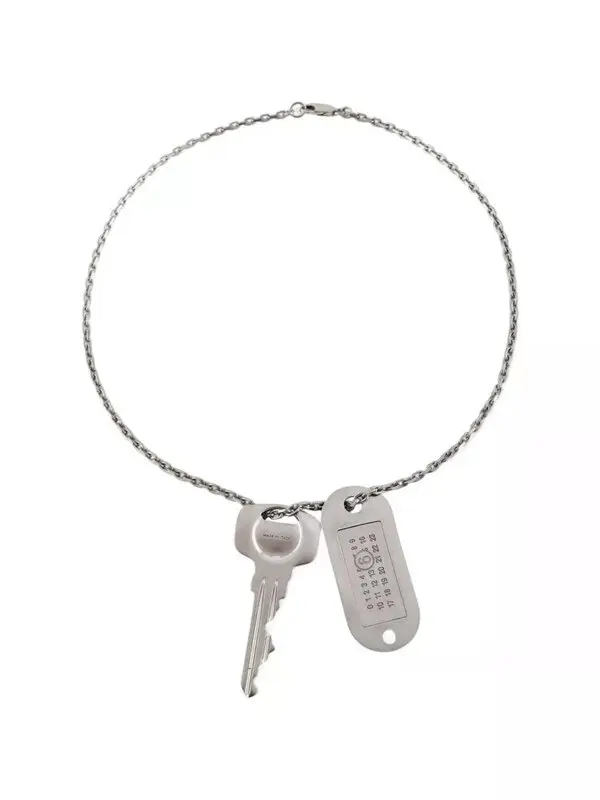 MAISON MARGIELA Double-pendant Necklace - Silver