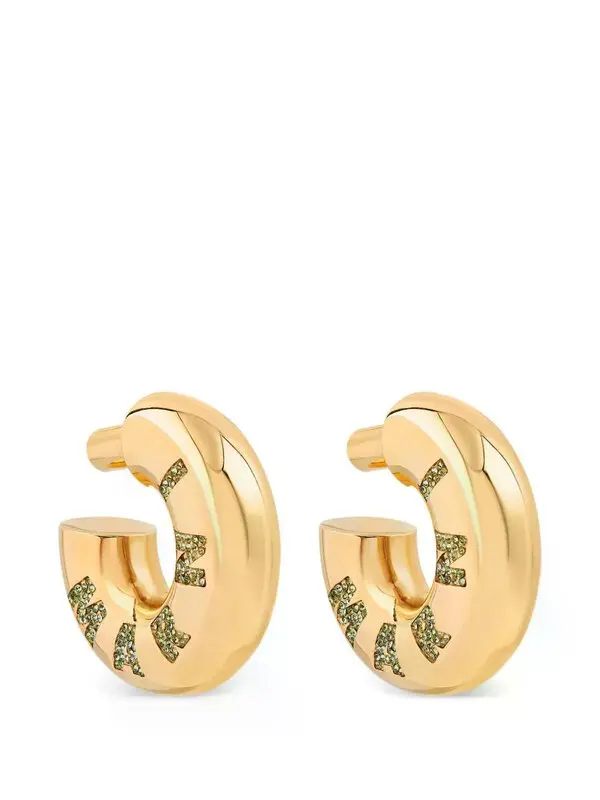 Marni Crystal-embellished Hoop Earrings - Gold