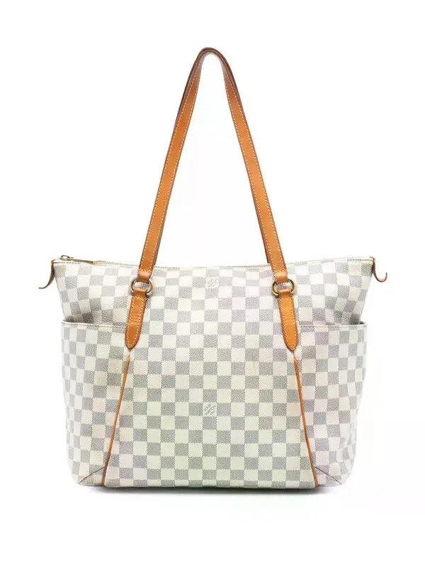 LOUIS VUITTON 2010 Damier Azur Totally Mm Tote Bag - White