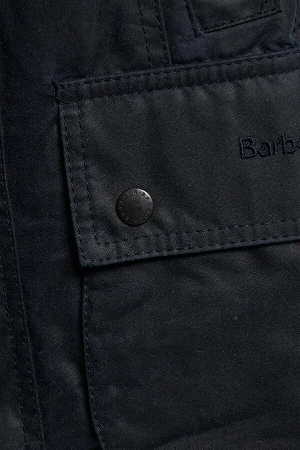 Barbour Corduroy-trimmed Waxed Cotton-canvas Jacket