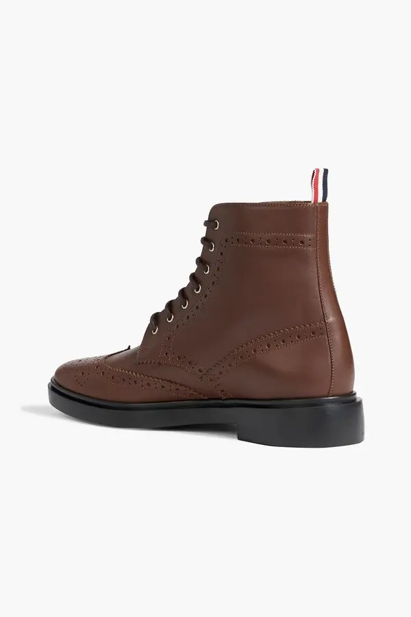 Thom Browne Lace-up Leather Ankle Boots