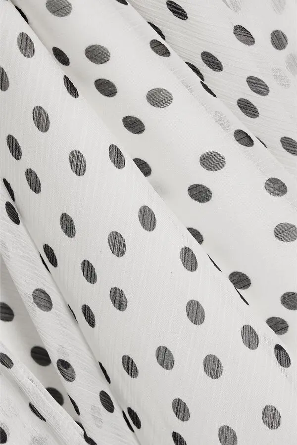 MIKAEL AGHAL Polka Dot Georgette Midi Dress