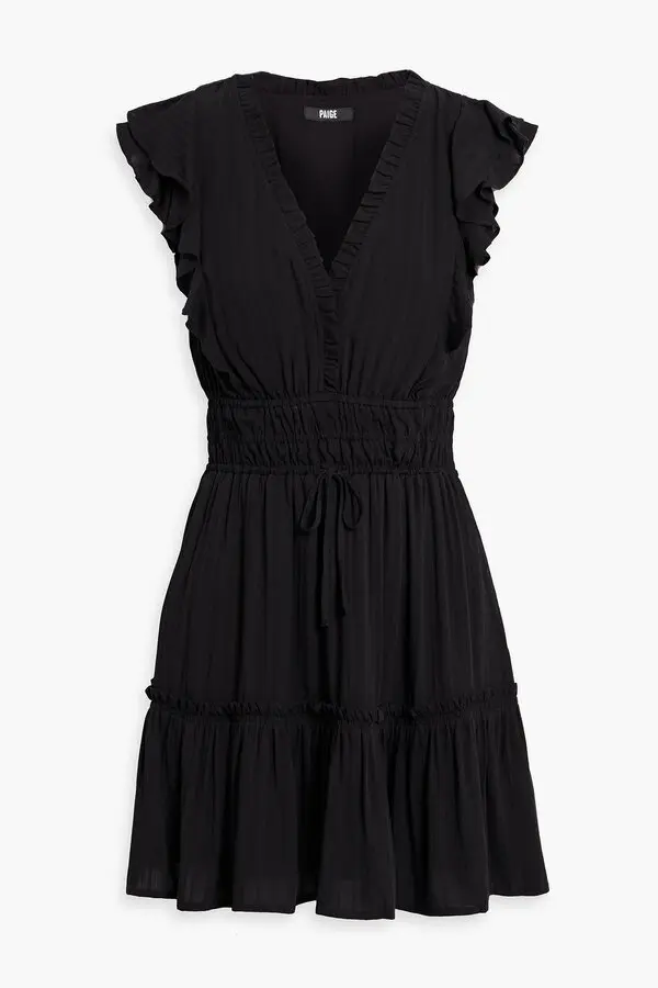 Paige Jacquard Mini Dress With Ruffled Details