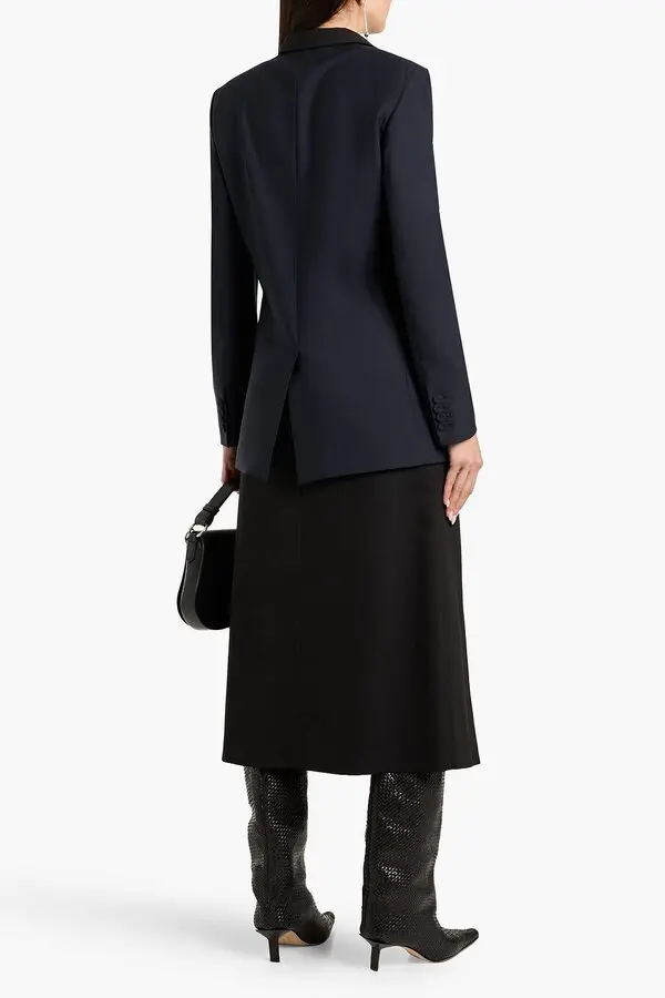 Another Tomorrow Wool Blazer - Navy