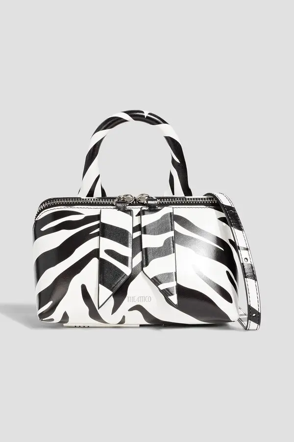 Attico Friday Mini Zebra-print Tote