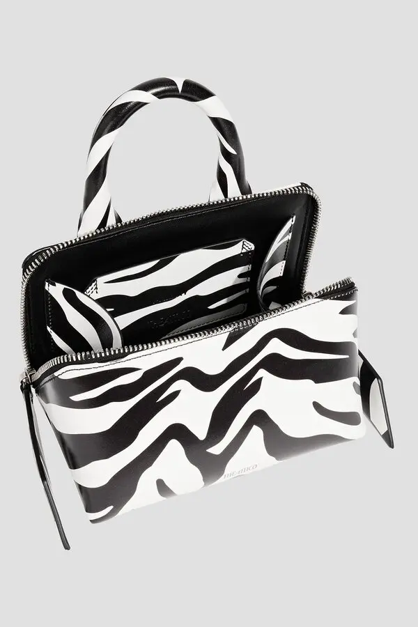 Attico Friday Mini Zebra-print Tote
