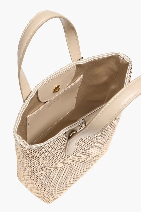 FERRAGAMO Embellished Satin Tote