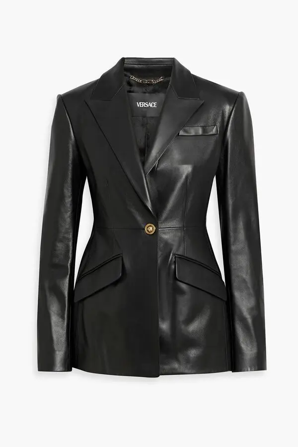 Versace Leather Blazer