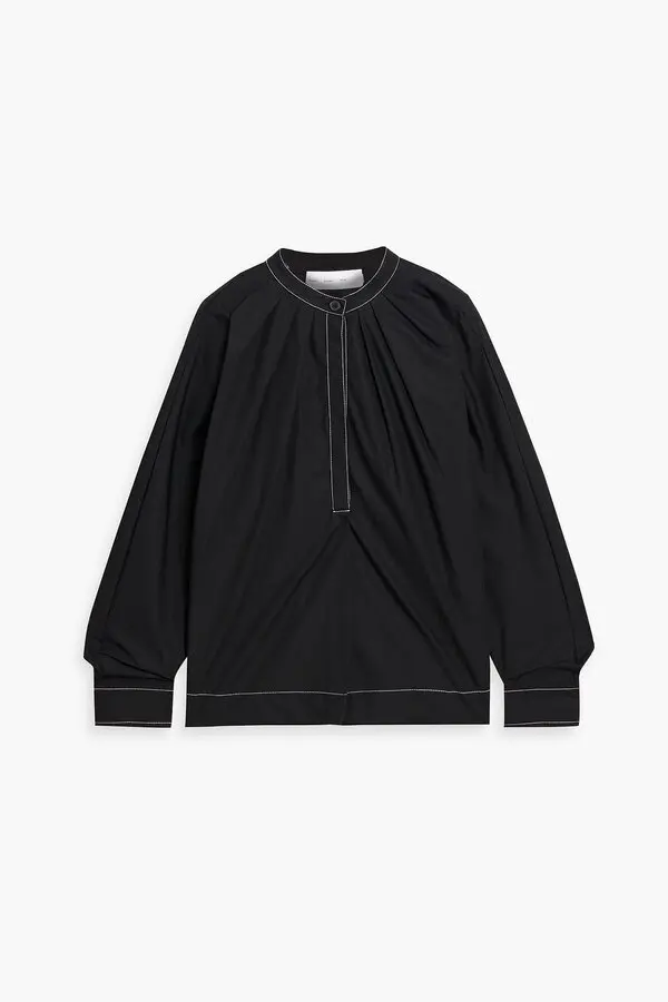 Proenza Schouler Carter Cotton-poplin Blouse - Black