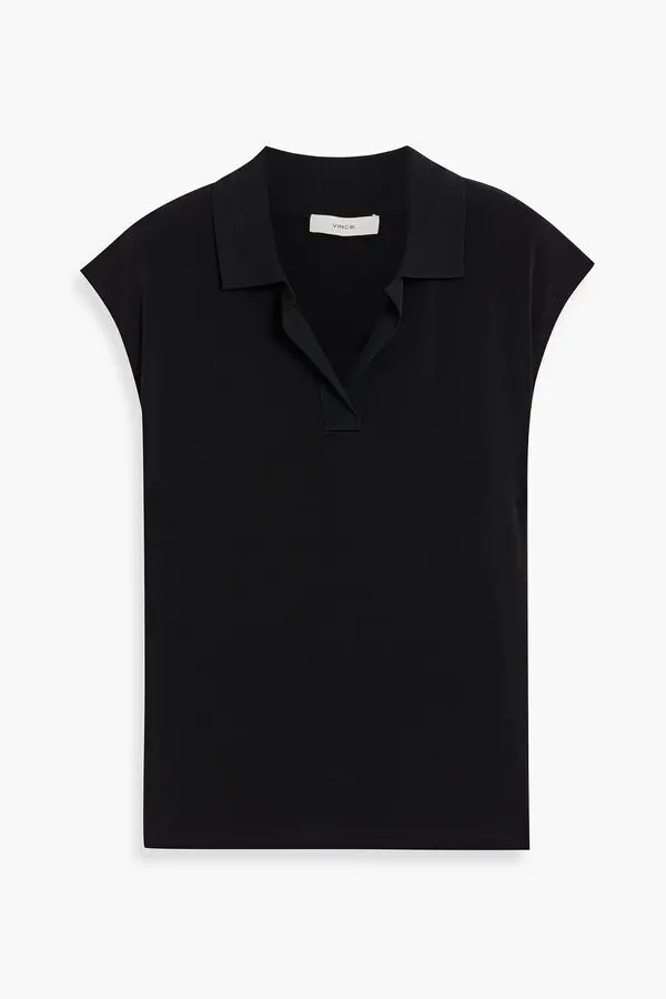 Vince Stretch-jersey Top - Black