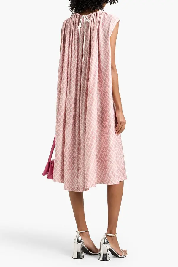 Marni Printed Satin-jersey Midi Dress