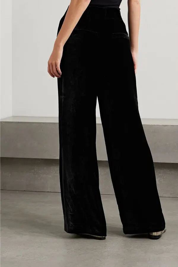 Ulla Johnson Veronica Velvet Wide-leg Pants