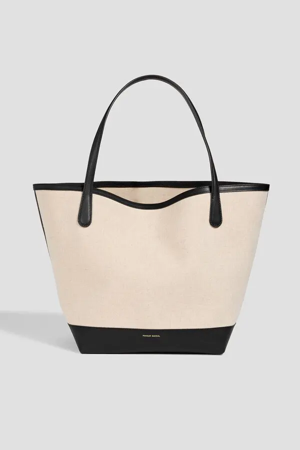 MANSUR GAVRIEL Leather-trimmed Canvas Tote
