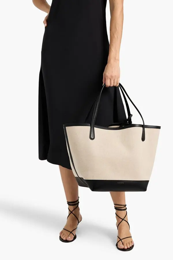 MANSUR GAVRIEL Leather-trimmed Canvas Tote