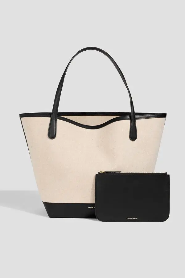 MANSUR GAVRIEL Leather-trimmed Canvas Tote