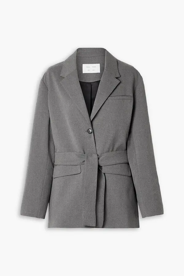 Proenza Schouler Lincoln Belted Flannel Blazer