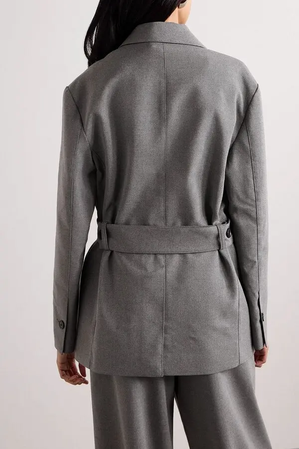 Proenza Schouler Lincoln Belted Flannel Blazer