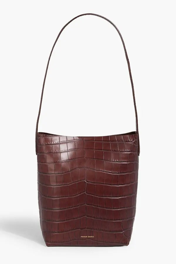 MANSUR GAVRIEL Cabas Small Croc-effect Leather Tote