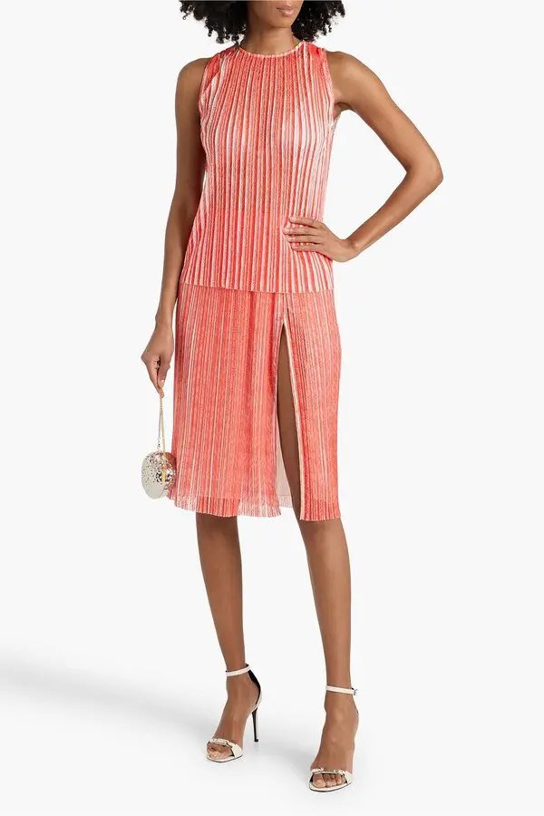 Missoni Pleated Crochet-knit Top