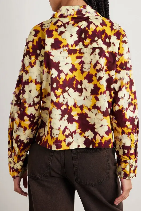 Ulla Johnson Aria Embellished Printed Shirt