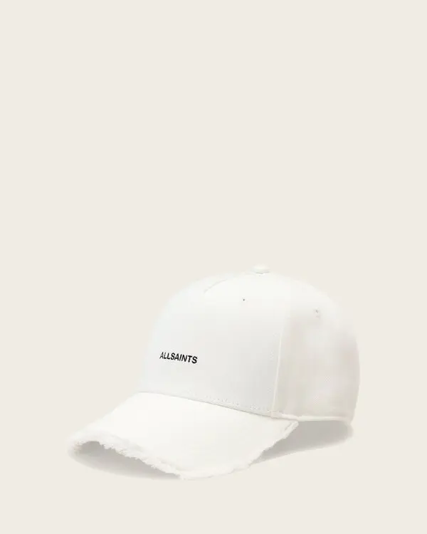 ALLSAINTS London Frayed Baseball Cap - Chalk White