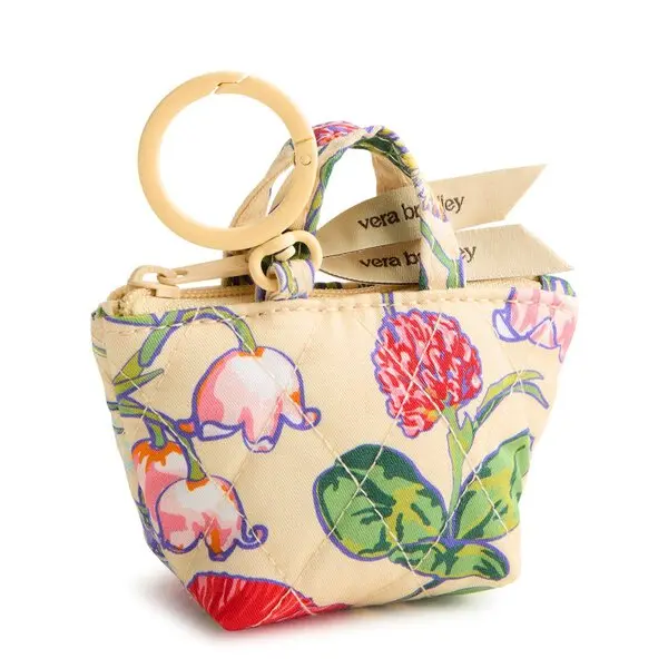 VERA BRADLEY Original Tote Bag Charm In All The Pretty Wildflowers - Yellow