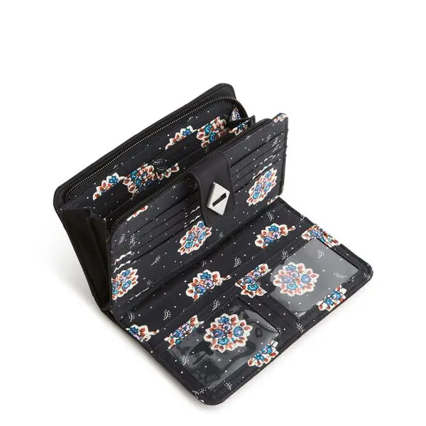 VERA BRADLEY Turnlock Wallet In Moonless Night