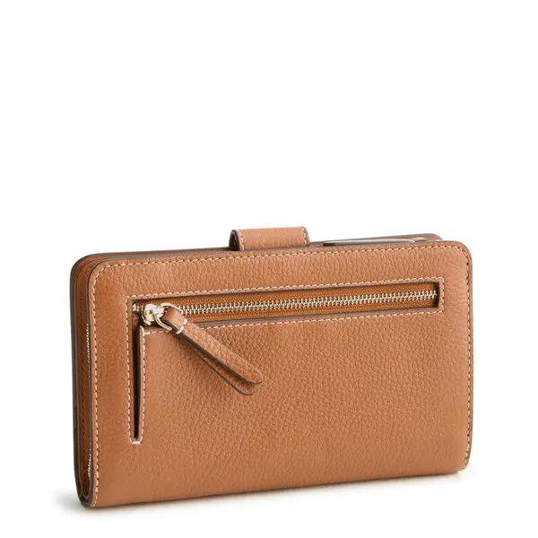 VERA BRADLEY Turnlock Wallet In Roasted Pecan - Brown