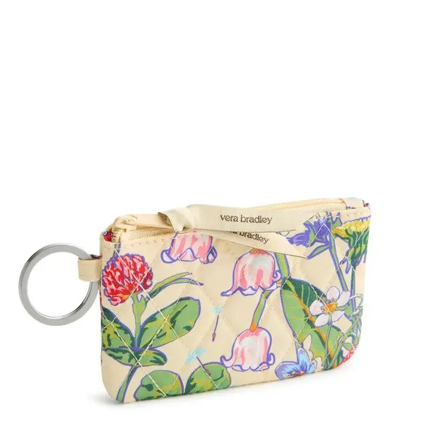 VERA BRADLEY Zip Id Case In All The Pretty Wildflowers - Yellow