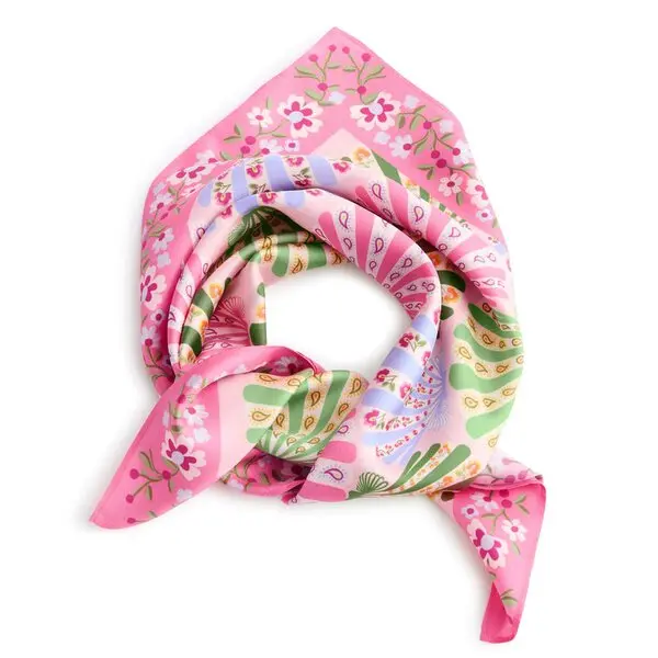 VERA BRADLEY Square Silk Scarf In Cottage Shells - Pink